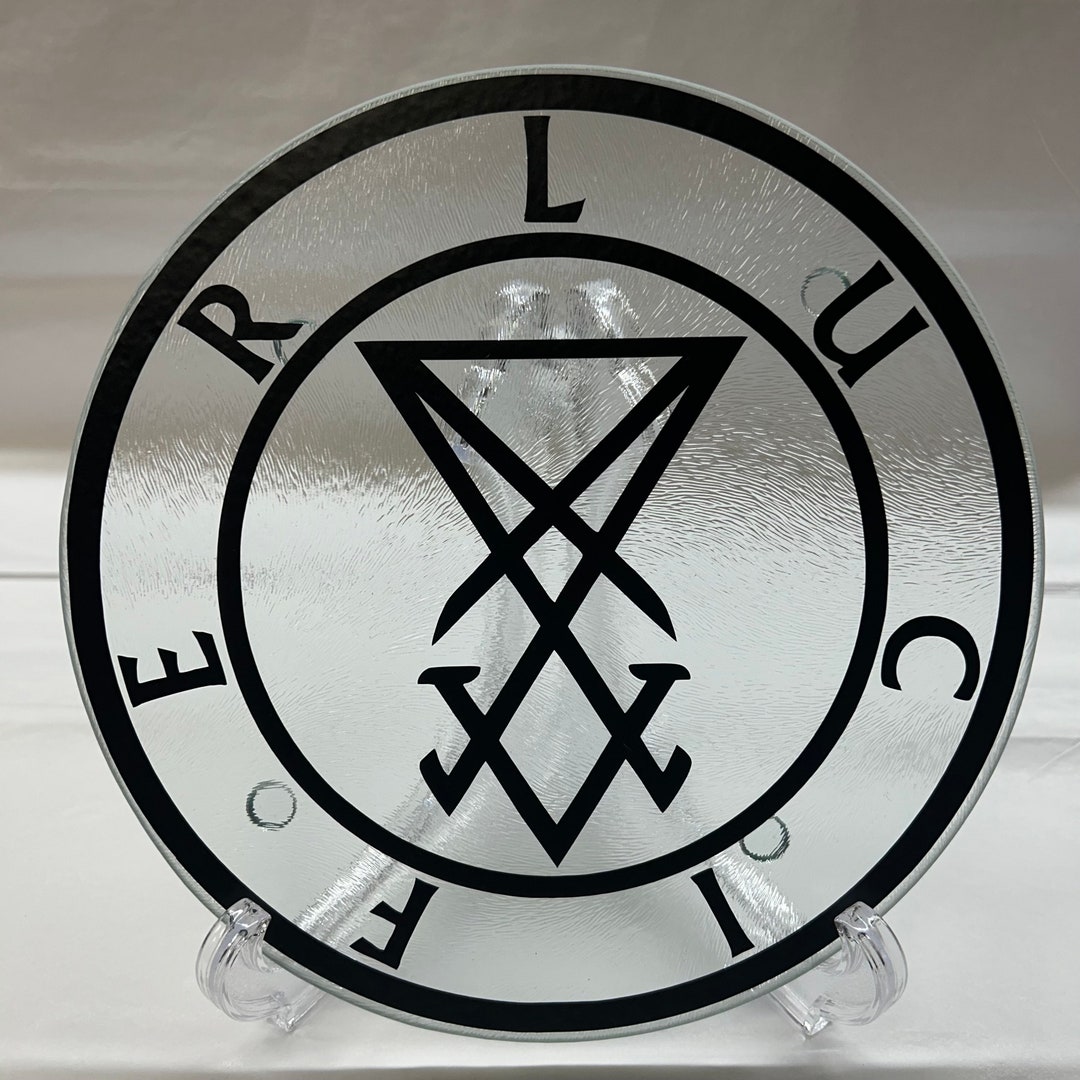 Lucifer Sigil Altar Plate: 8-inch Witchcraft Glass Plate - Etsy