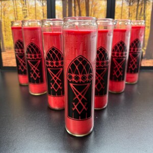 Lucifer Candle | Red Lucifer Candle | Deity Candles - Etsy