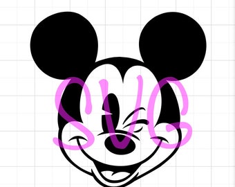 Mickey Mouse Winking Layered Cut File SVG - Etsy