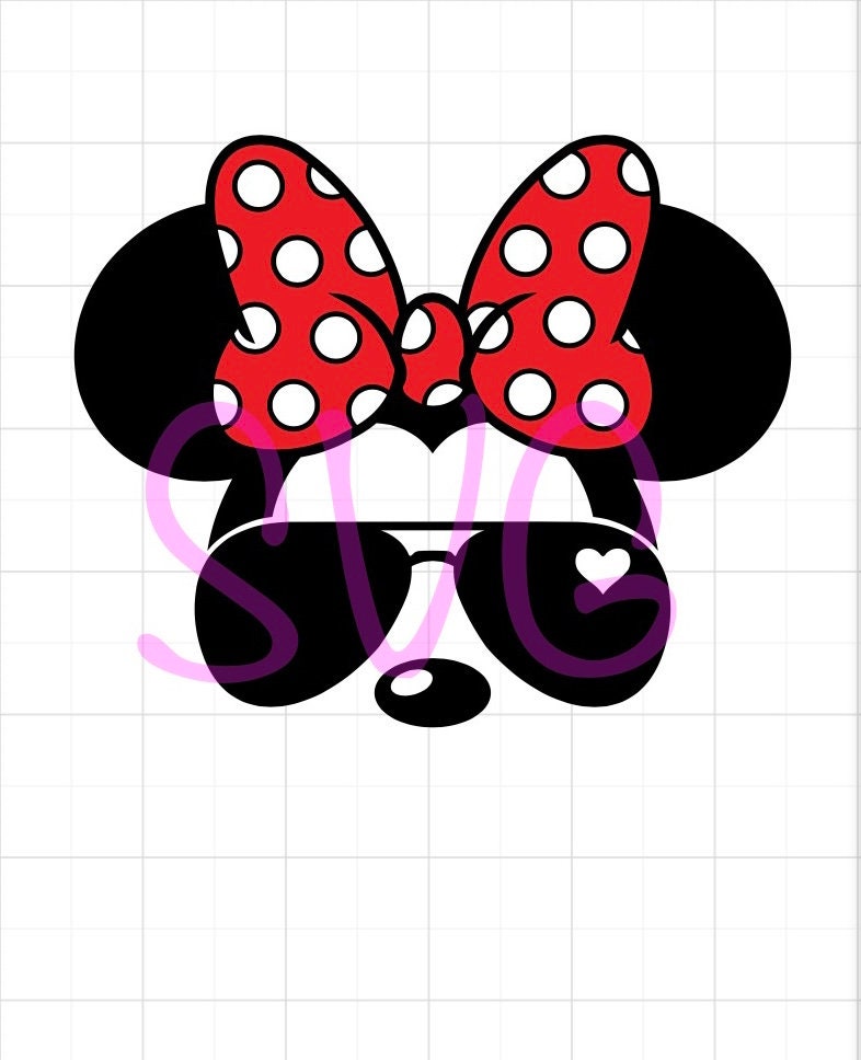 Minnie Mouse With Sunglasses SVG - Etsy Canada