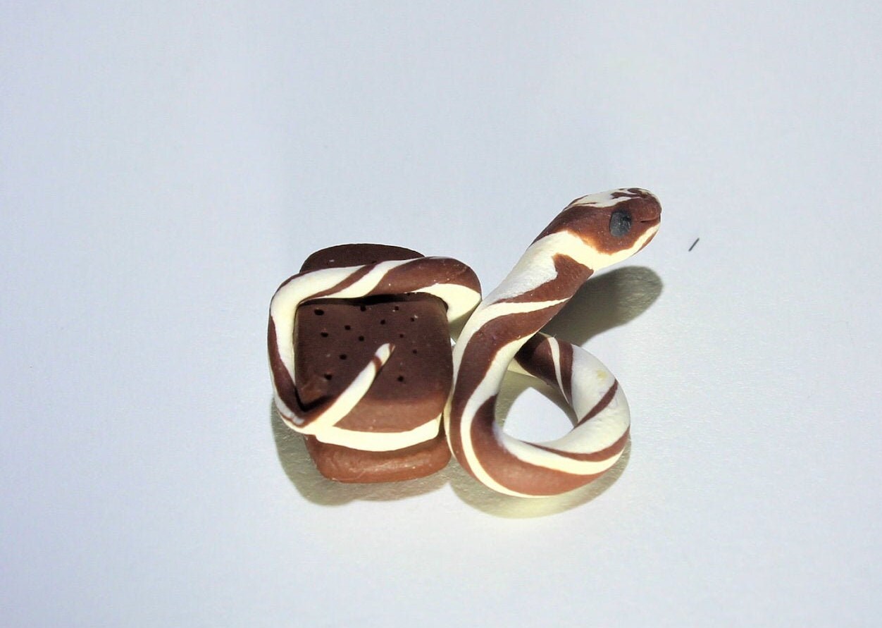 Miniature Ice Cream Snake Figurine - Etsy UK