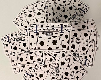 Cow Print Cooler - Etsy