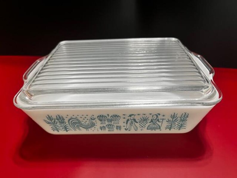 Vintage PYREX, Turquoise, Amish Butterprint, Model 0503, 1.5 Quart ...