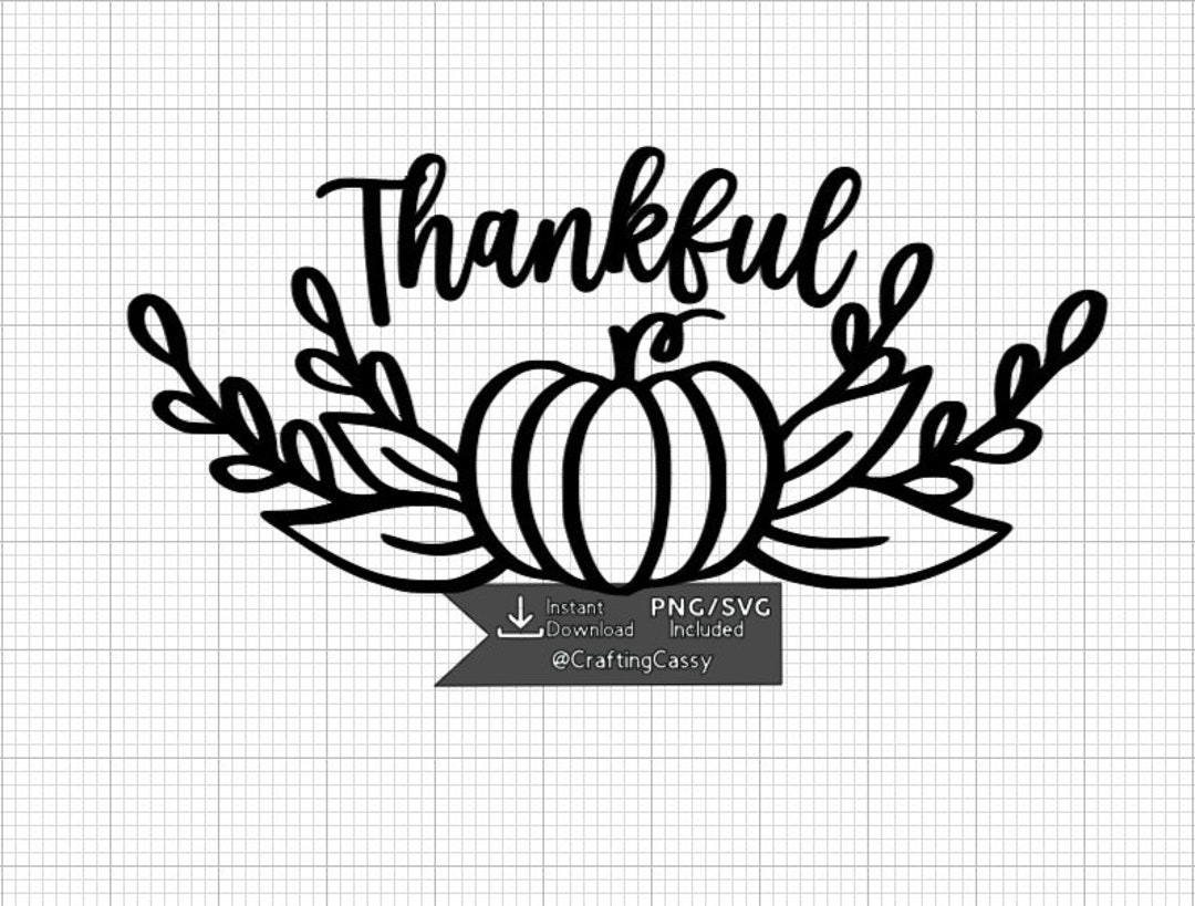 Thankful Pumpkin SVG, Fall Cricut Cut File (digital Download) - Etsy