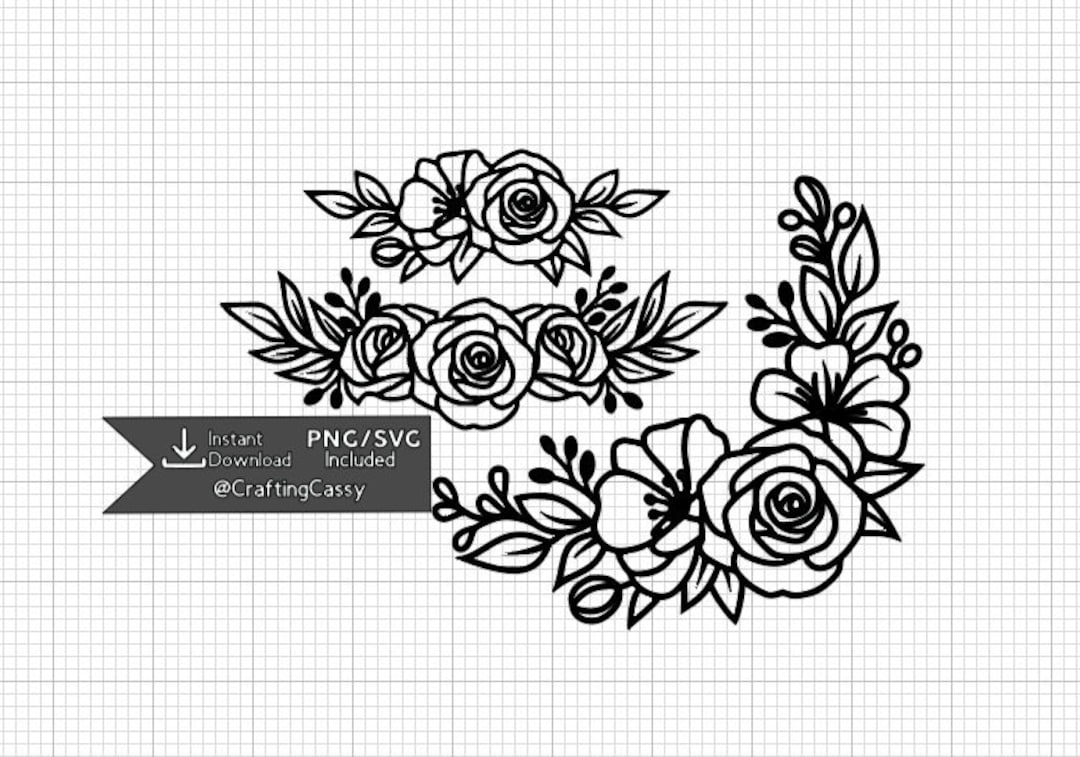 Rose SVG Bundle - Etsy