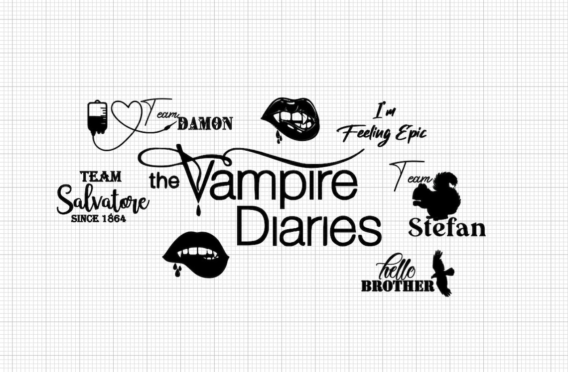 The Vampire Diaries SVG Bundle - Etsy