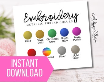 Embroidery Thread Color Chart, Brothread Color Chart, Brother 40 Color ...