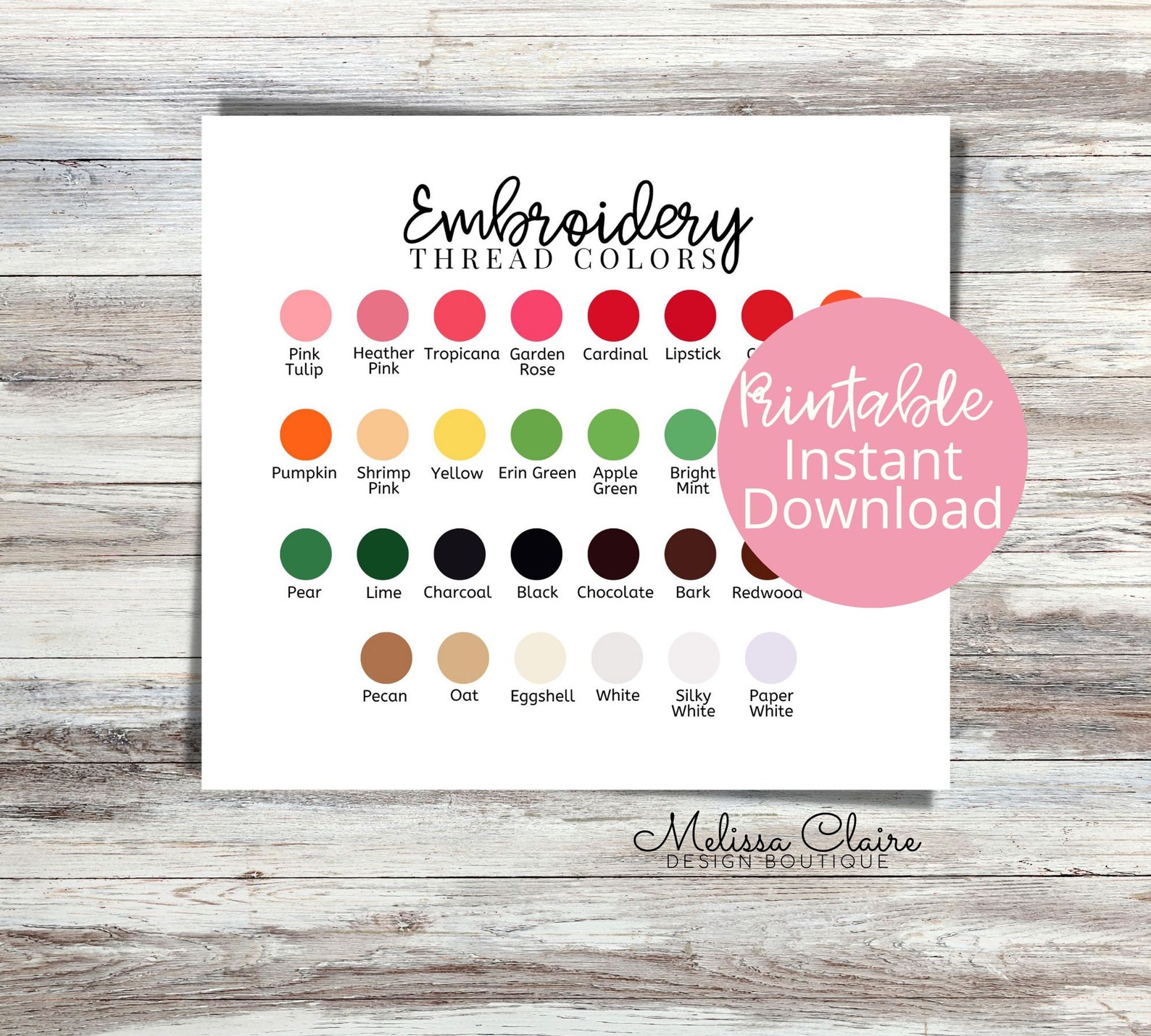 Embroidery Thread Color Chart, Isacord Color Chart, Isacord Embroidery ...