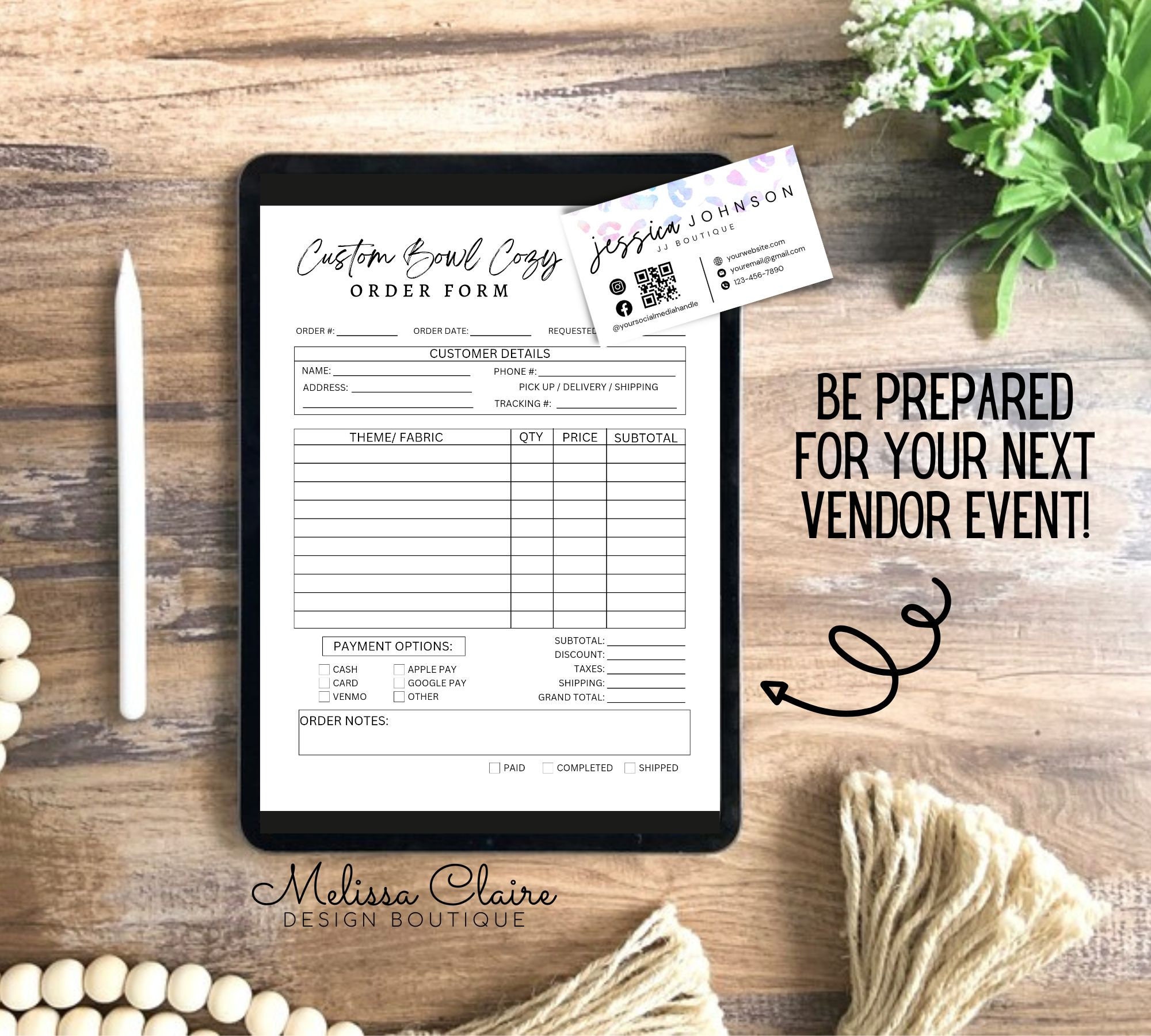 Form Order Editable Bowl Cozy Order Form Template Canva Forms Custom ...