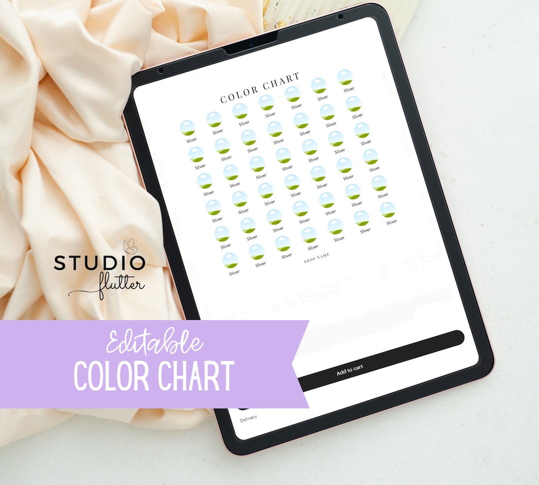 Editable Color Chart Template, Canva Template, Custom Color Chart ...
