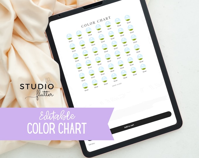 District DT6104 Color Size Chart EDITABLE Canva Template DT6104 V.I.T ...