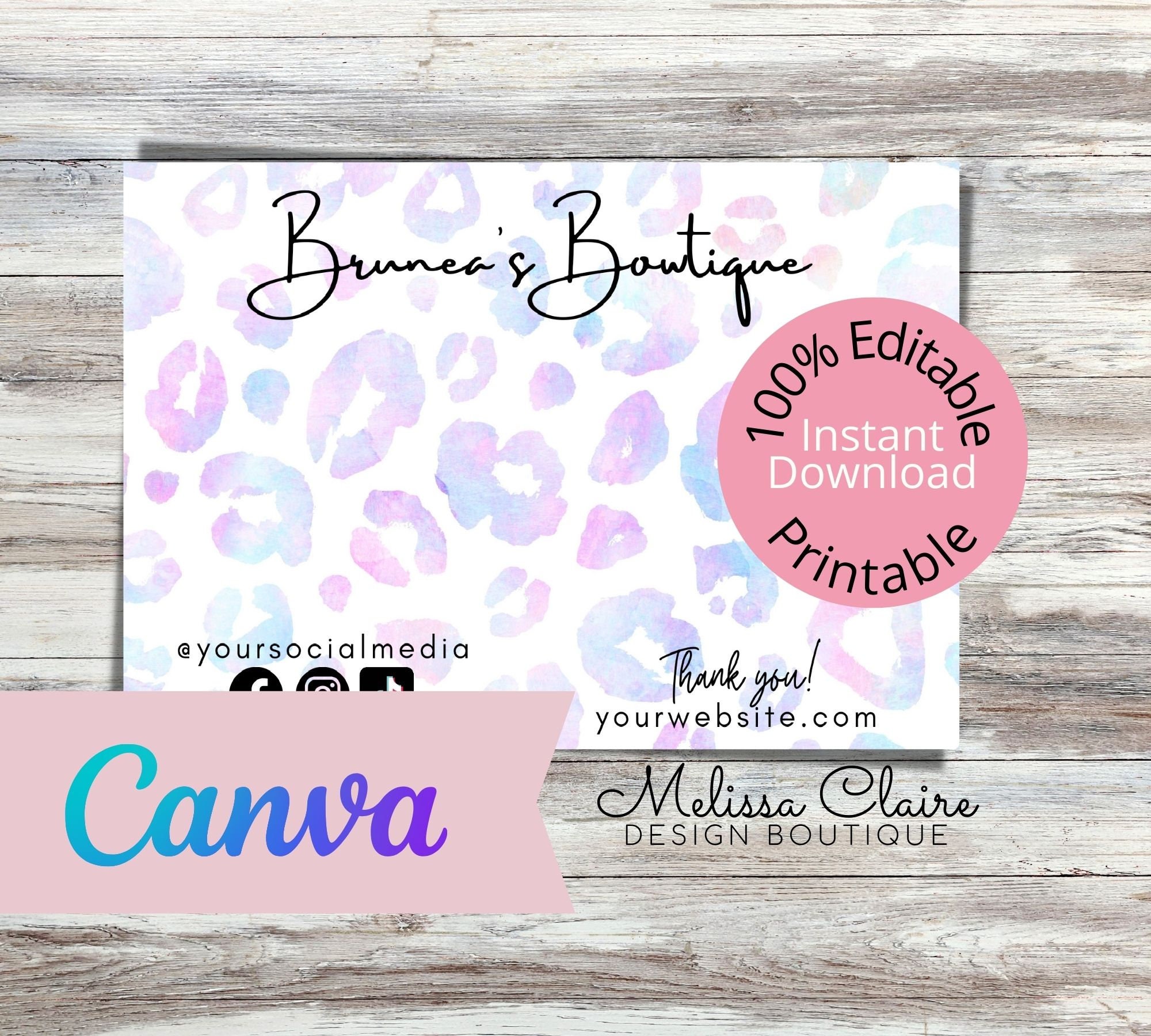 Editable Bow Card Template, Headband Display Card Template ...