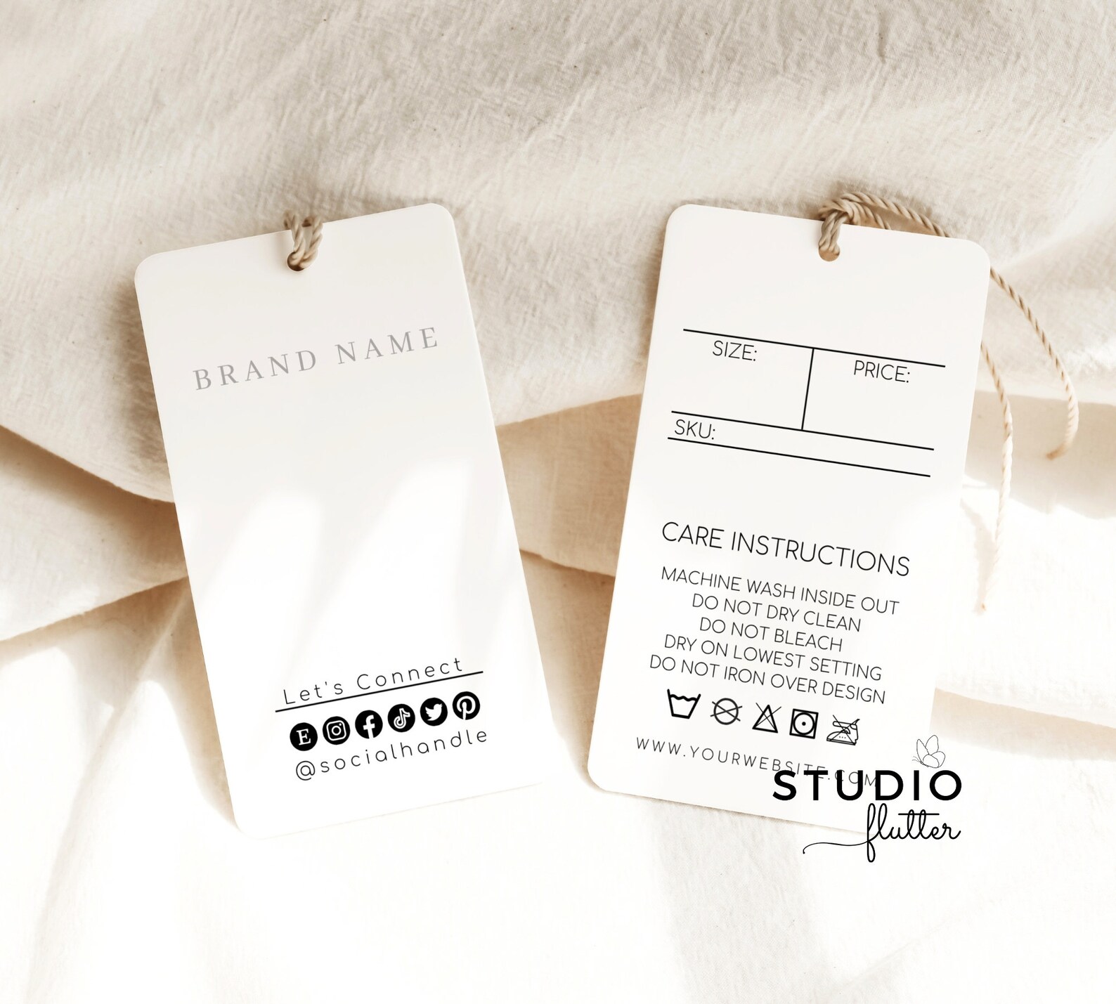 Editable Hanging Tag Template, Printable Fashion Label Template ...