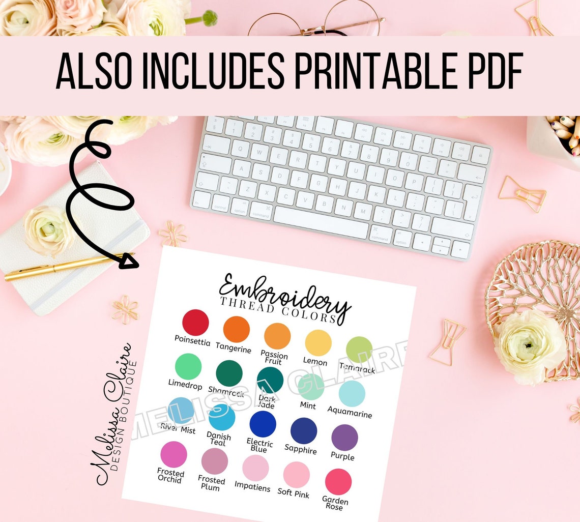 Embroidery Thread Color Chart, Isacord Color Chart, Isacord 20 Color ...