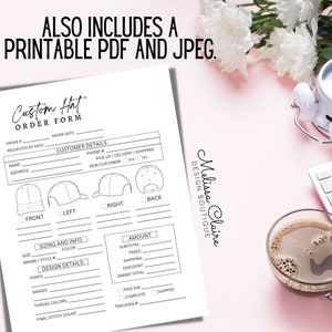 Editable Hat Order Form Template Canva Forms Custom Hat - Etsy