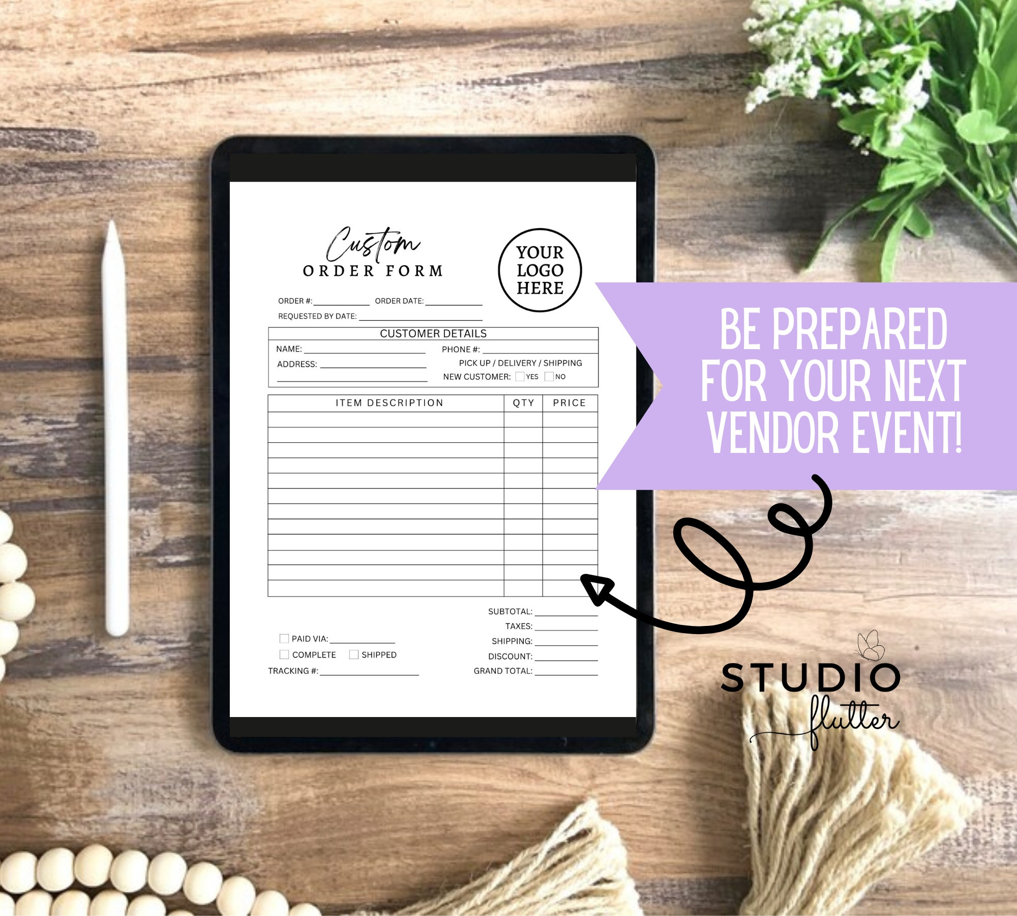 Editable Order Form Template, Canva Forms, Custom Order Form Template ...