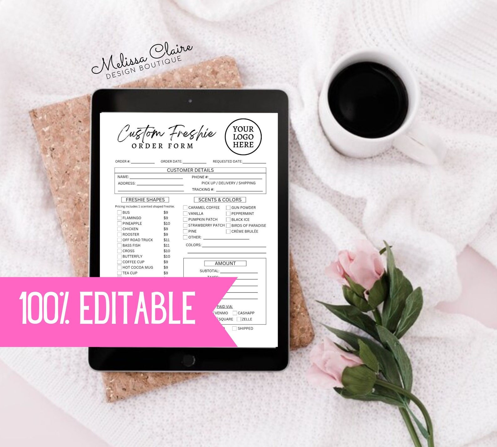 Editable Freshie Order Form Template Canva Forms Custom - Etsy