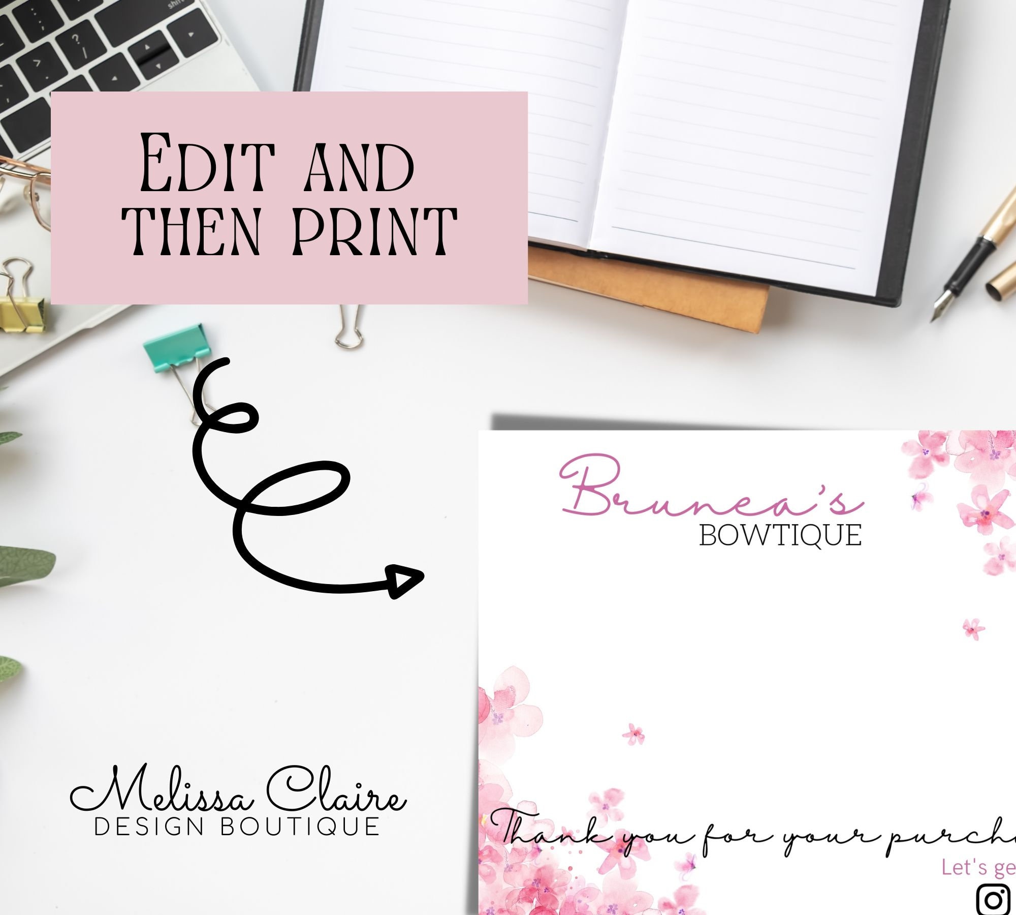 Card Bow Editable Bow Card Template Headband Display Card Template ...