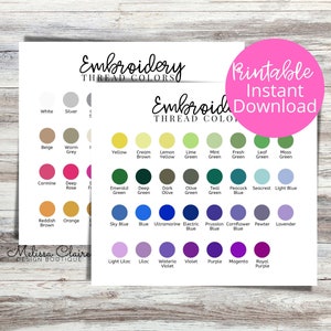 Embroidery Thread Color Chart, Simthread Color Chart, Simthread 63 ...