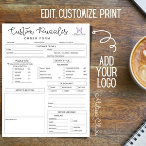 Editable Custom Sublimation Puzzle Order Form Template Order - Etsy