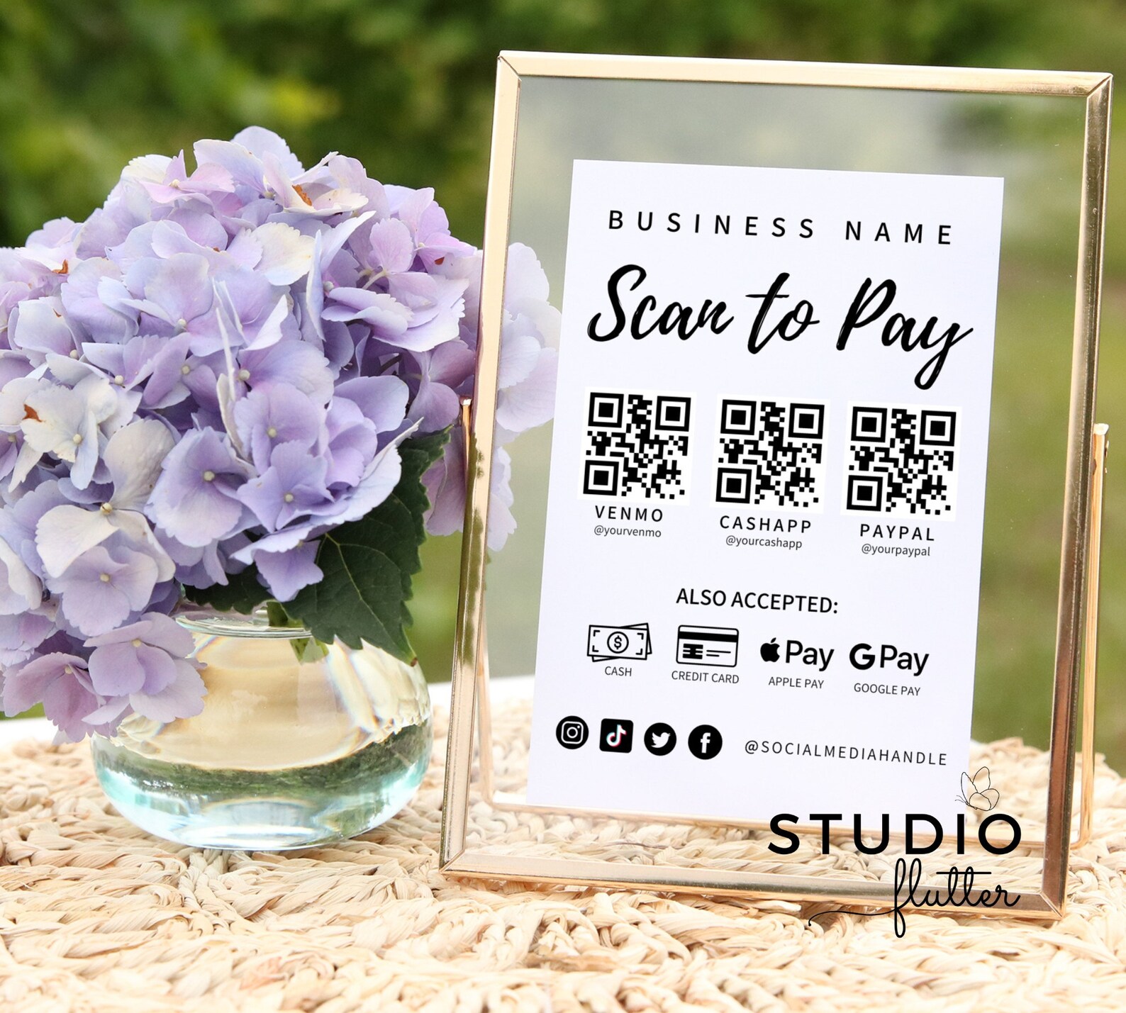 Sign Pay Here Editable Sign Template Minimalist Business Payment Sign ...