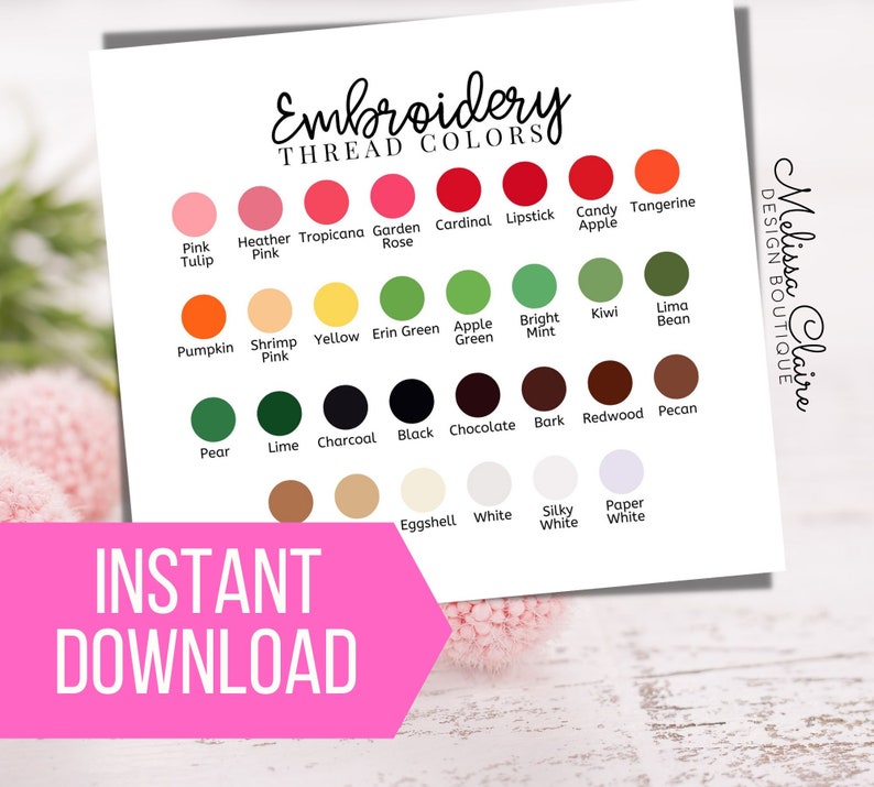 Embroidery Thread Color Chart, Isacord Color Chart, Isacord Embroidery ...