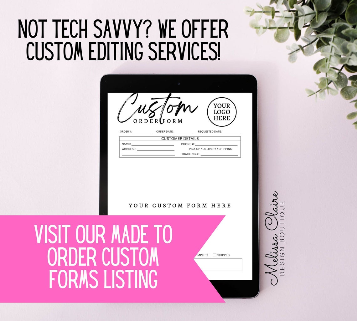 Editable Pen Order Form Template Custom Pen Form Order Ready - Etsy
