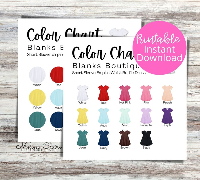 Chart Color Dress Embroidery Blank Color Chart Dress Color Chart ...