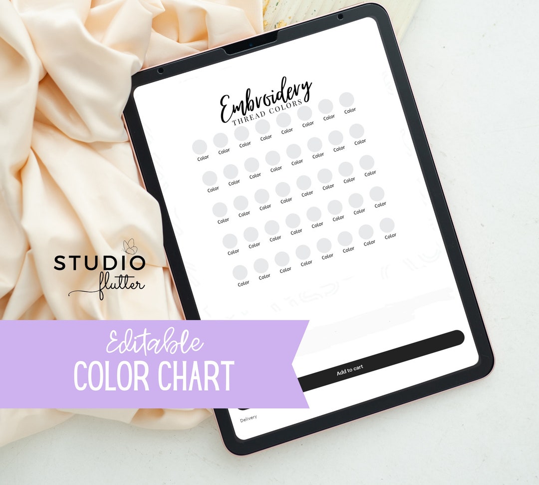Editable Color Chart Template, Canva Template, Custom Color Chart ...