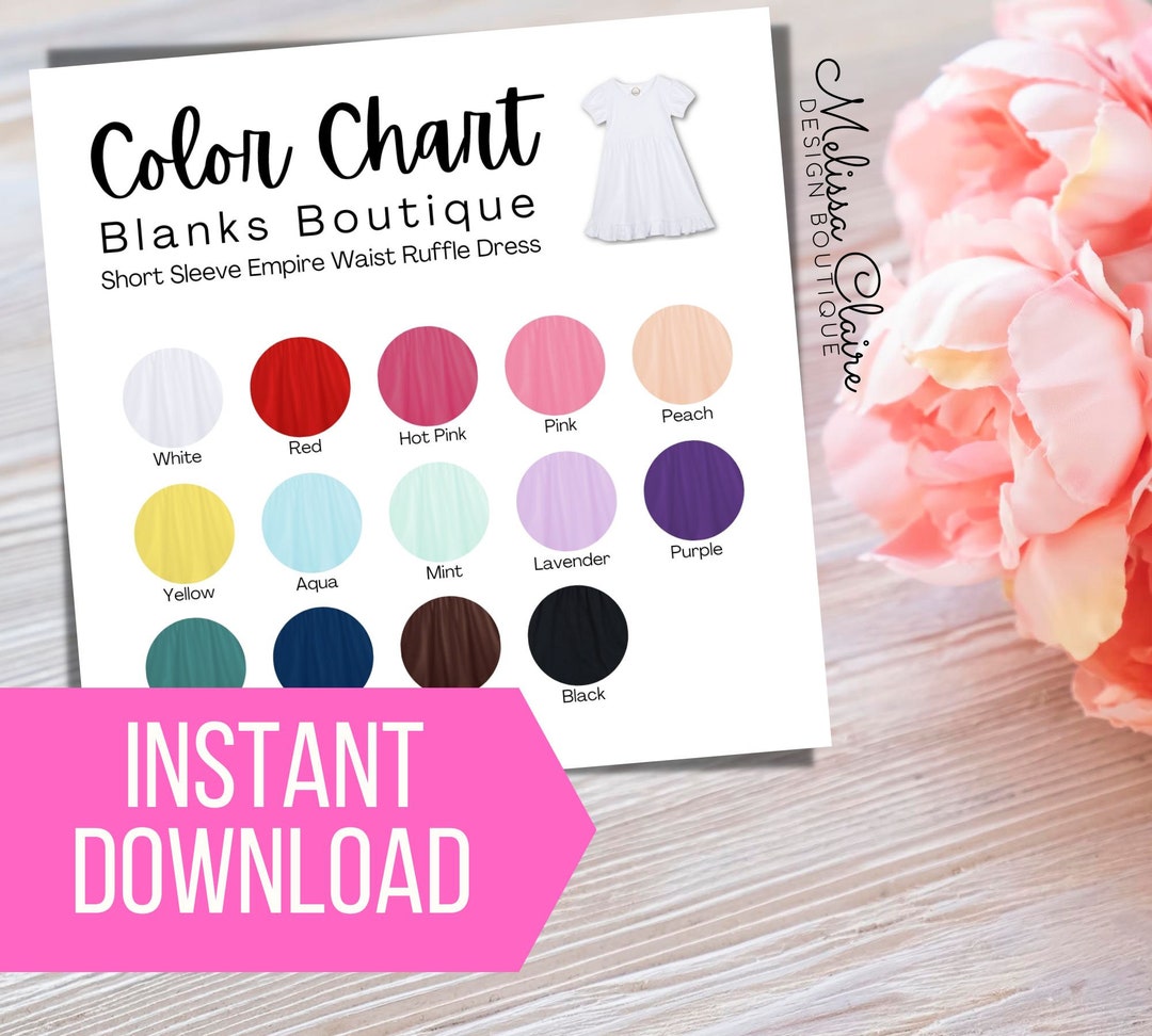 Chart Color Dress Embroidery Blank Color Chart Dress Color Chart ...