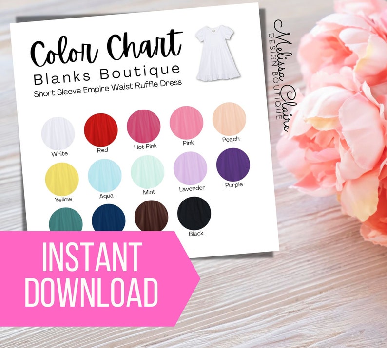 Chart Color Dress Embroidery Blank Color Chart Dress Color Chart ...