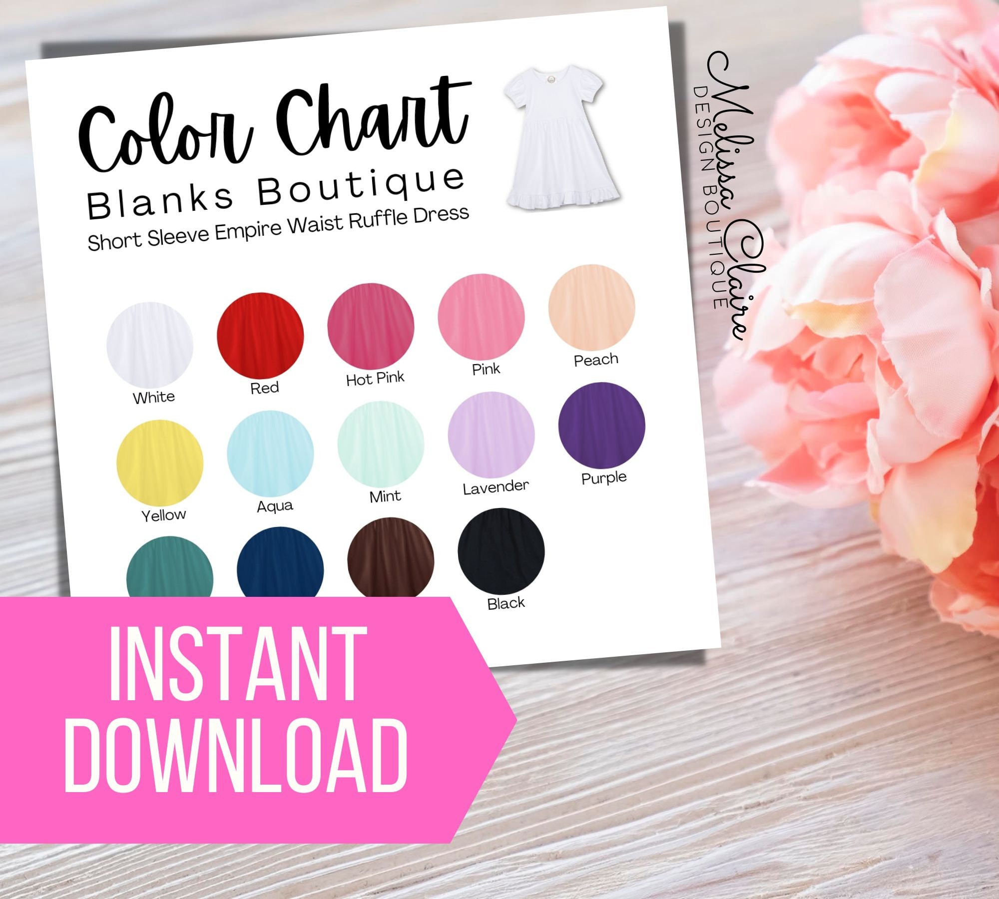 Chart Color Dress Embroidery Blank Color Chart Dress Color Chart ...