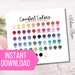 Editable Color Chart Template, Canva Template, Custom Color Chart ...