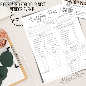 Editable Pen Order Form Template, Custom Pen Form, Order Ready ...