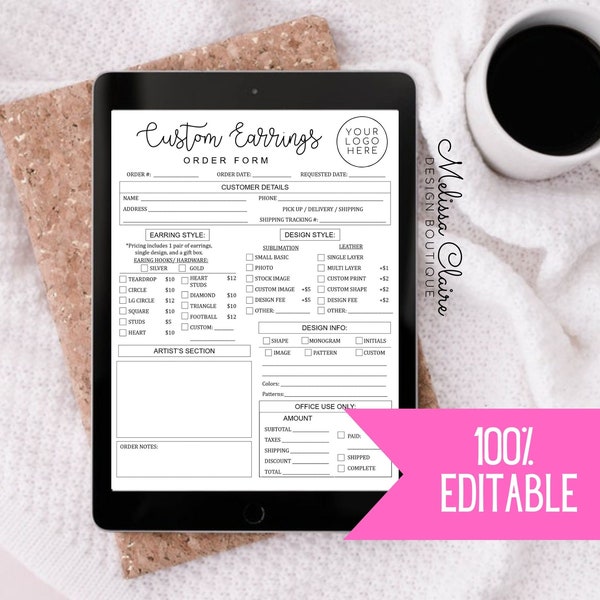 Sublimation Order Invoice Template - Etsy