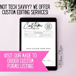 Editable Keychain Order Form Template, Custom Keychain Form, Order ...