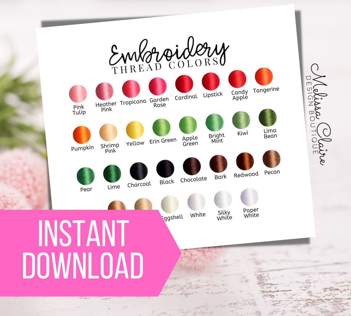 Embroidery Thread Color Chart, Isacord Color Chart, Isacord Embroidery ...