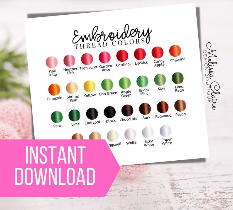 Embroidery Thread Color Chart, Isacord Color Chart, Isacord Embroidery ...