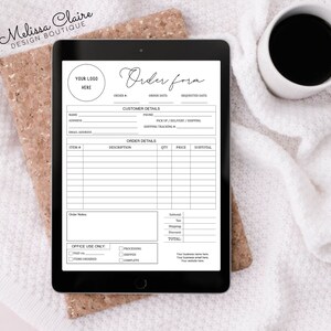 Editable Generic Order Form Template, Custom Order Form, Order Ready ...