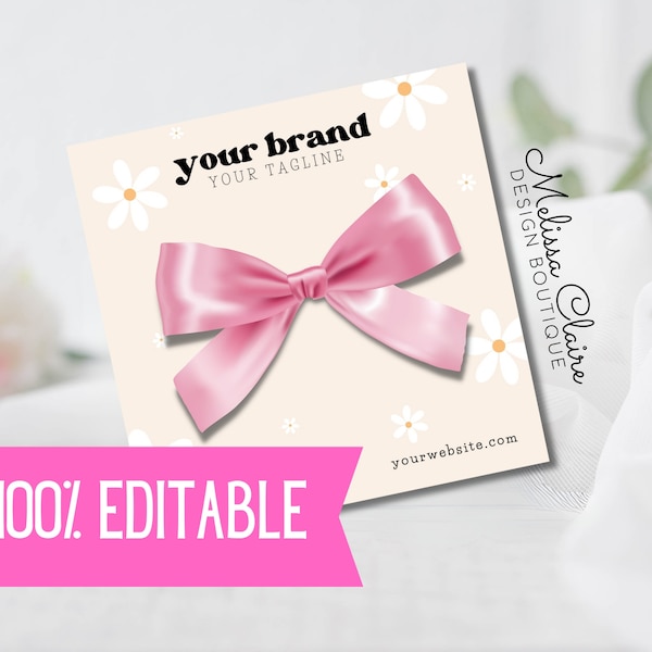 Bow Business Card - Etsy