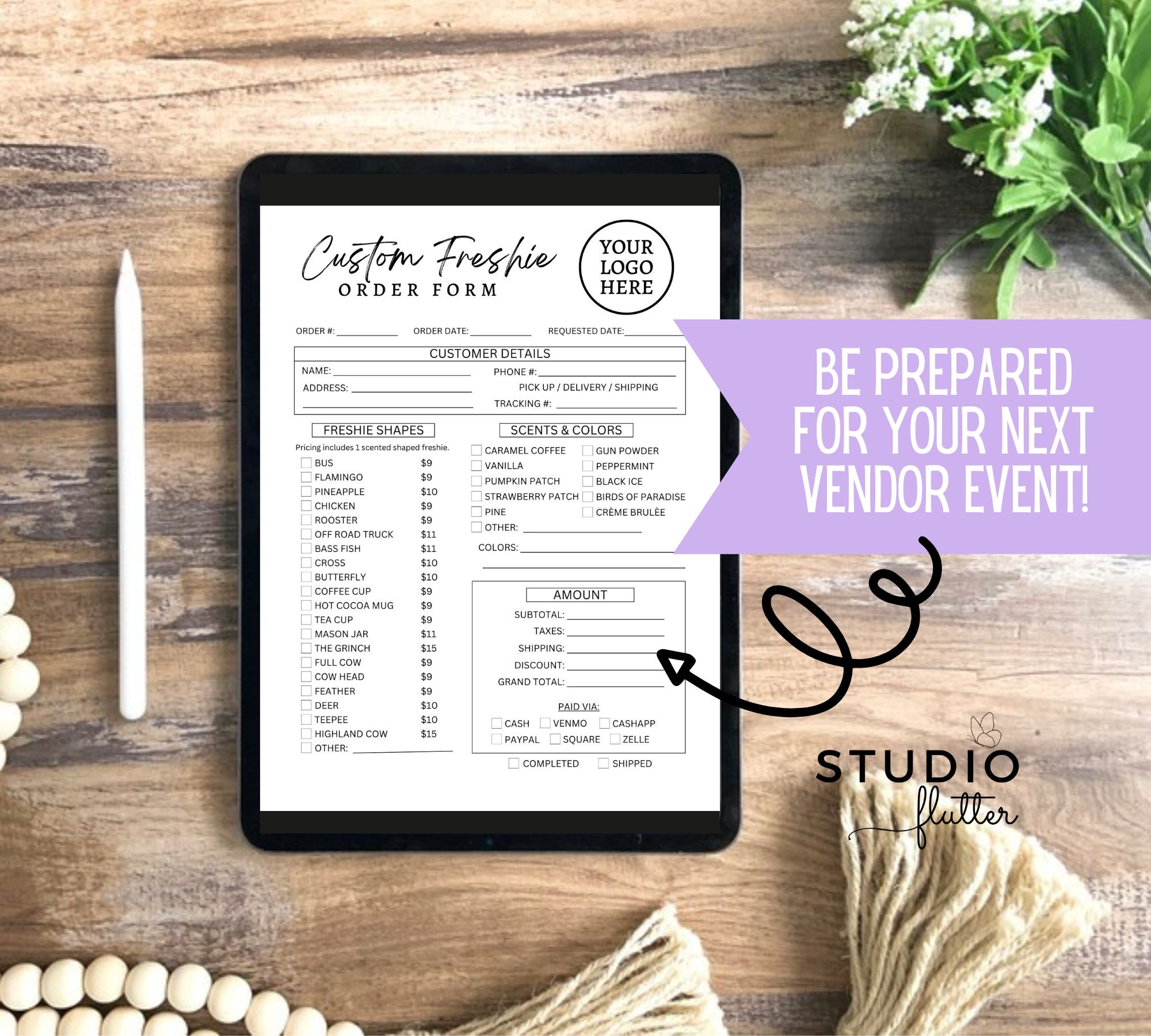 Editable Freshie Order Form Template, Canva Forms, Custom Freshie Order ...