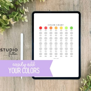 Editable Color Chart Template, Canva Template, Custom Color Chart ...