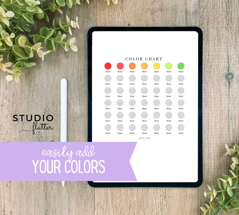 Editable Color Chart Template, Canva Template, Custom Color Chart ...