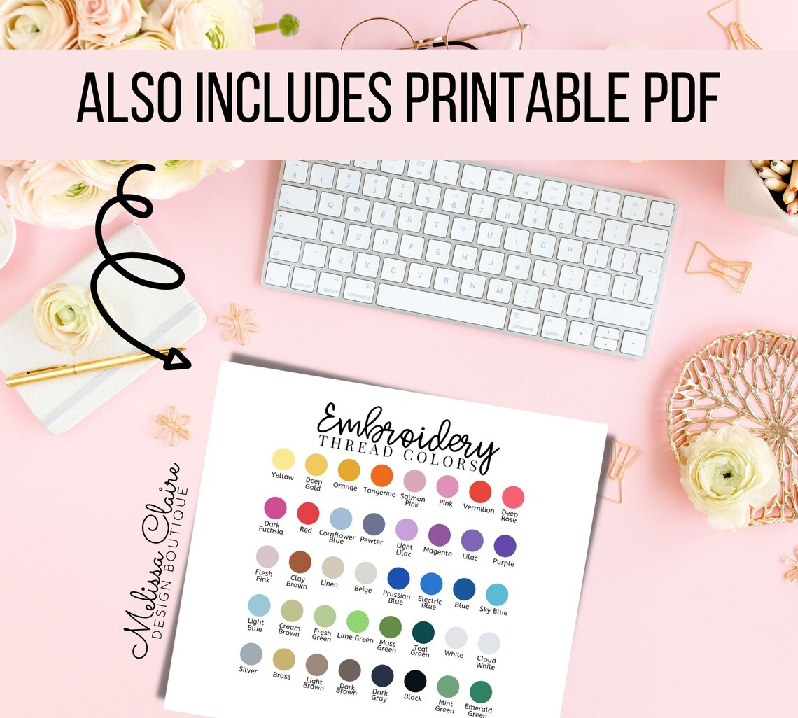 Embroidery Thread Color Chart Brothread Color Chart Brother - Etsy