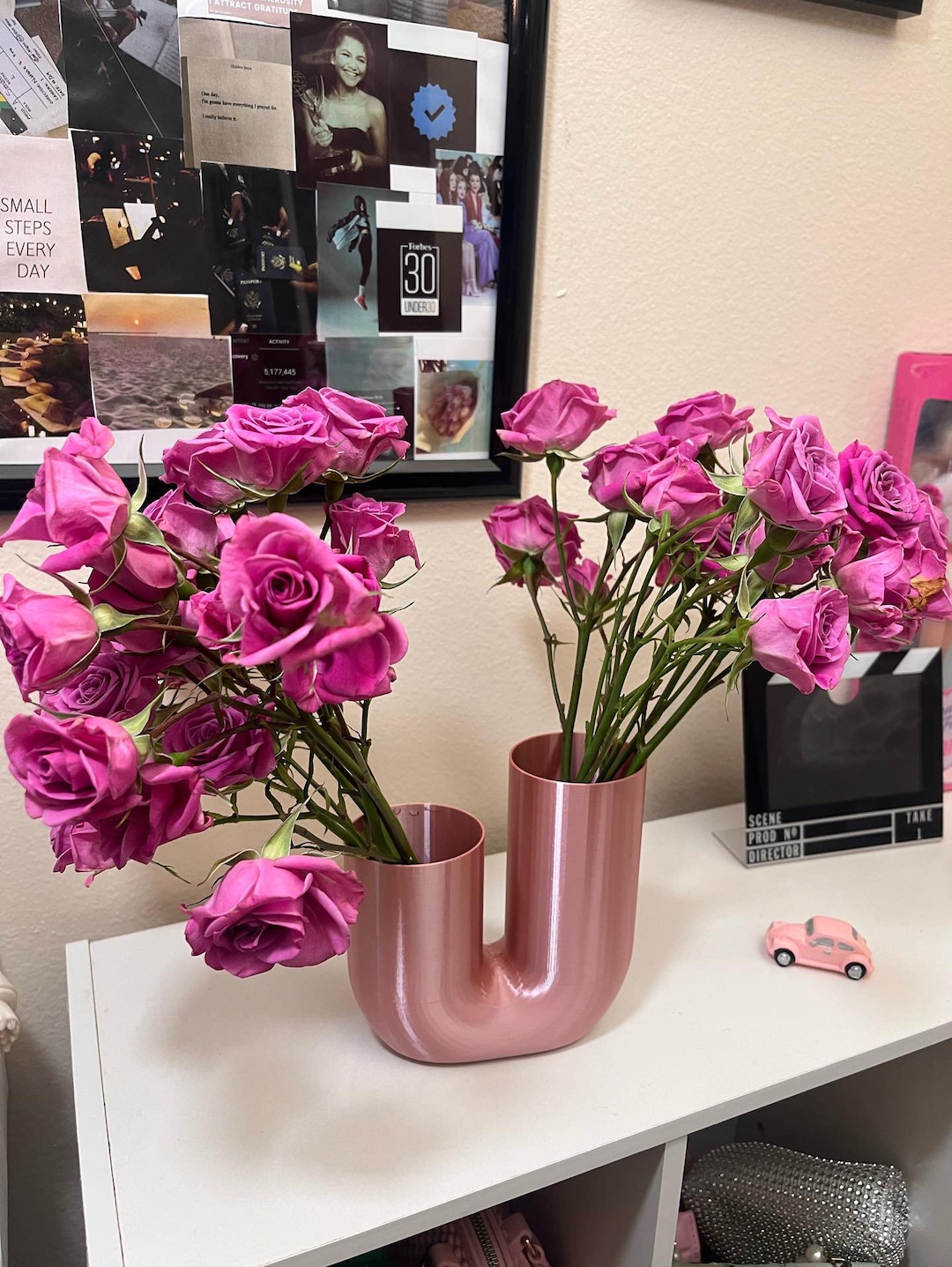 Cute U Vase Decoration - U-shape Vase - Pen Holder - Desk Decoration ...