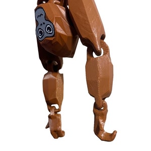 Flexy Gorilla Tag Fidget Toy 8 Inch Optional Cake Topper Stand or ...