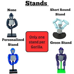 Flexy Gorilla Tag Fidget Toy 6” Inch - Read Description for Accessory ...