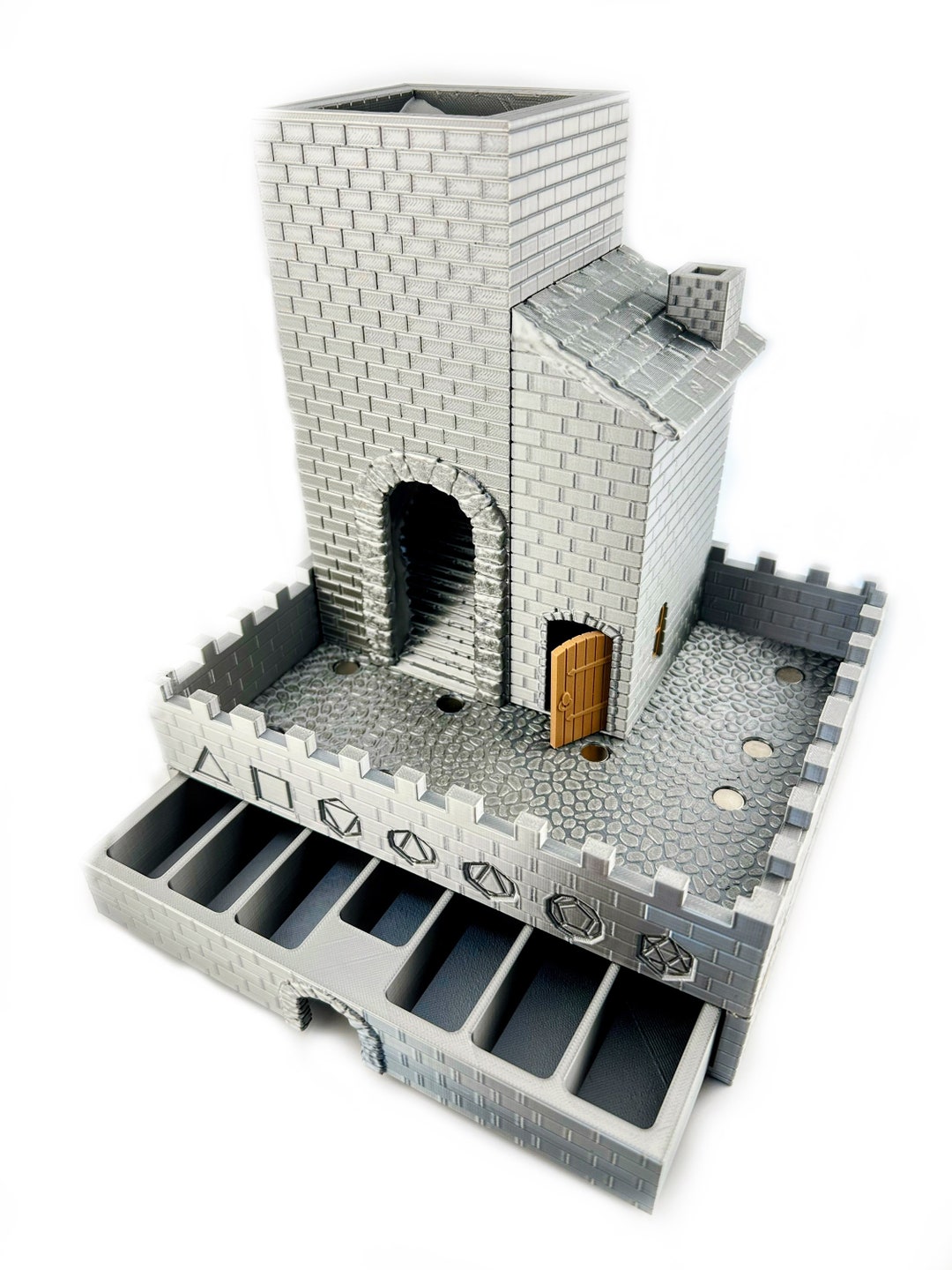 D&D Dice Tower Castle Tray and Draw - DND Dice Draw - Dnd Castle - Dnd ...