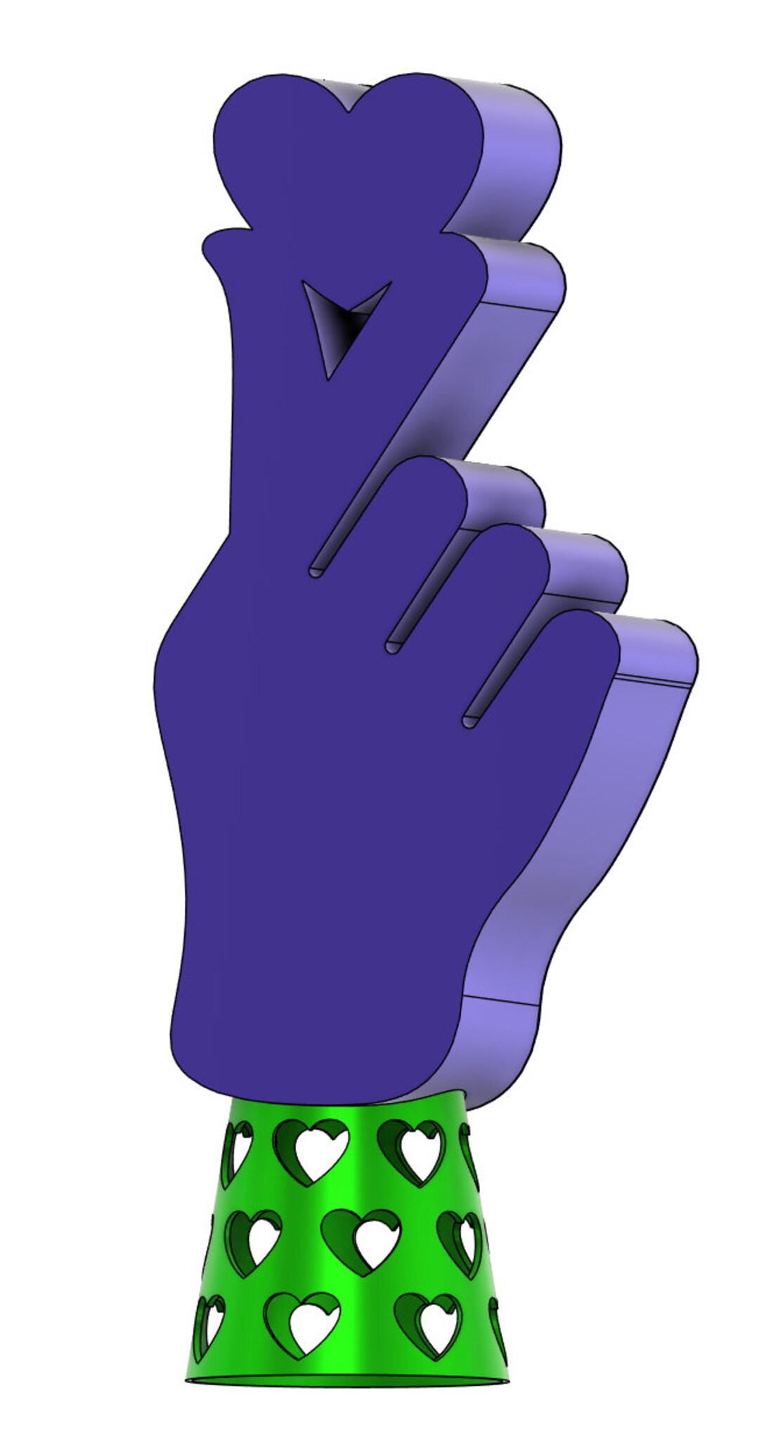 Kpop Finger Heart Christmas Tree Topper - Room Decor - Room Accessories ...