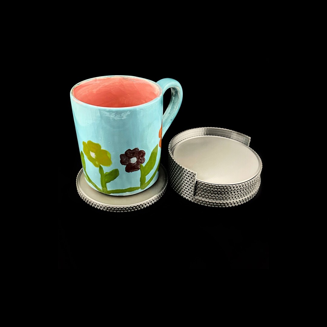 Fidget Hexagon Mug Coaster Spinning 3D Printed Hexagonal Decoration ...